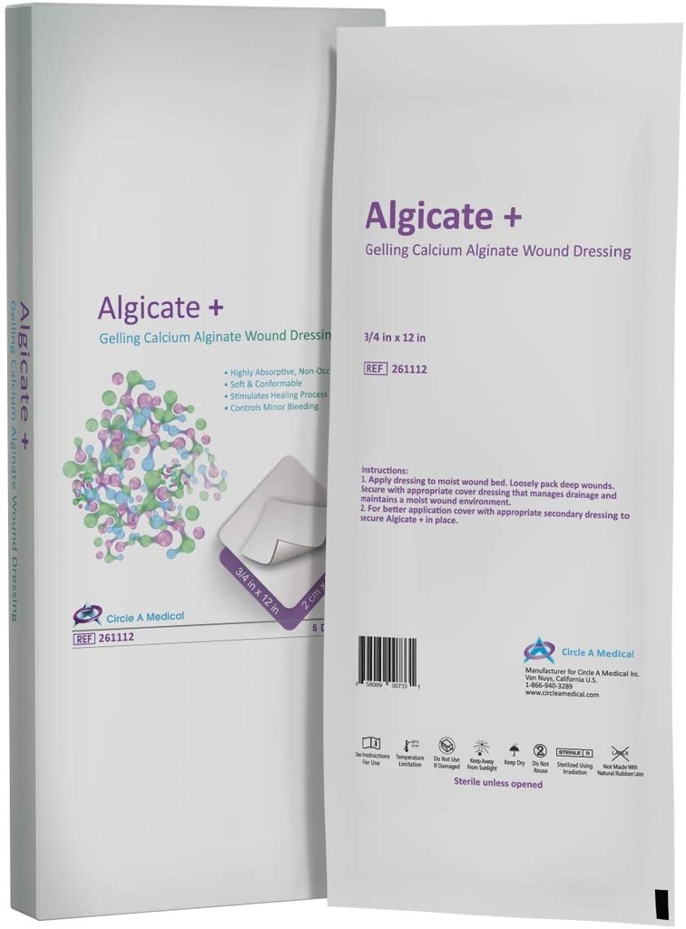 Alginate+ Gelling Calcium Alginate Dressing, 3.4" x 12", Sterile 1s, 5 ...